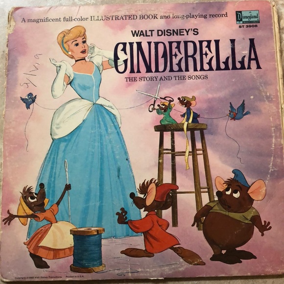 Media | Vintage Walt Disney Cinderella Vinyl Record 1969 | Poshmark